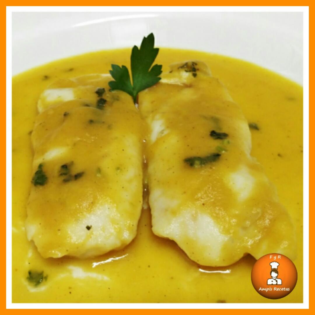 Merluza en salsa de calabaza y curry ~ Fácil y Rico Ampis Recetas