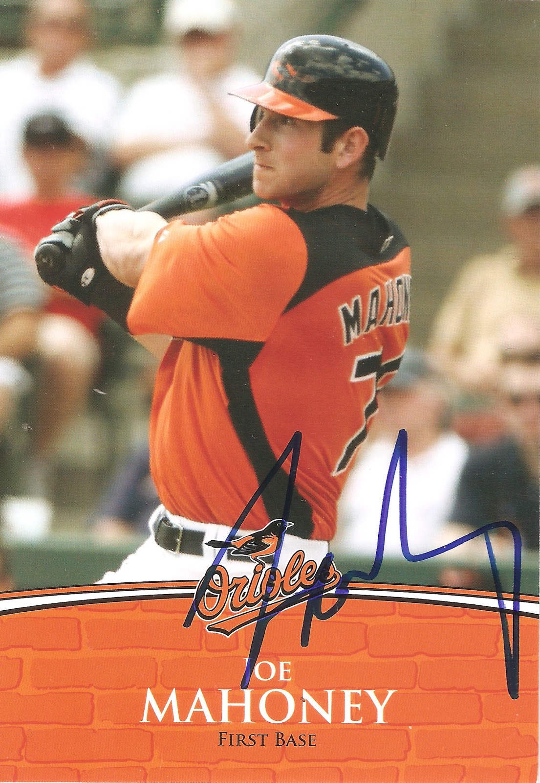 The Great Orioles Autograph Project: Oriole #930 Joe Mahoney- UPDATED