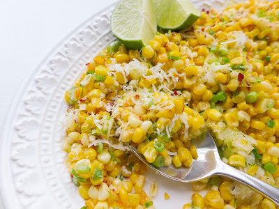 Dimples & Delights: Roasted Corn with Manchego and Lime