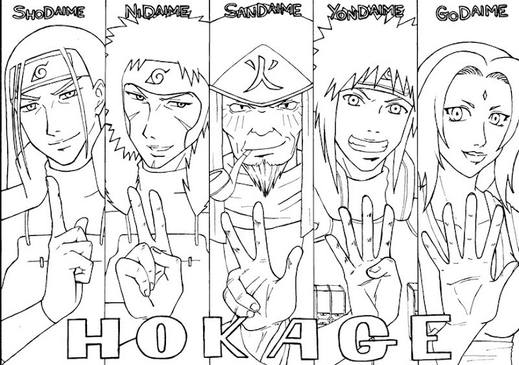 All Hokage Coloring Pages Coloring Pages