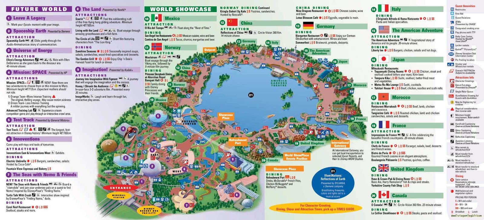 O Melhor de Orlando - FL: Mapas - Walt Disney World