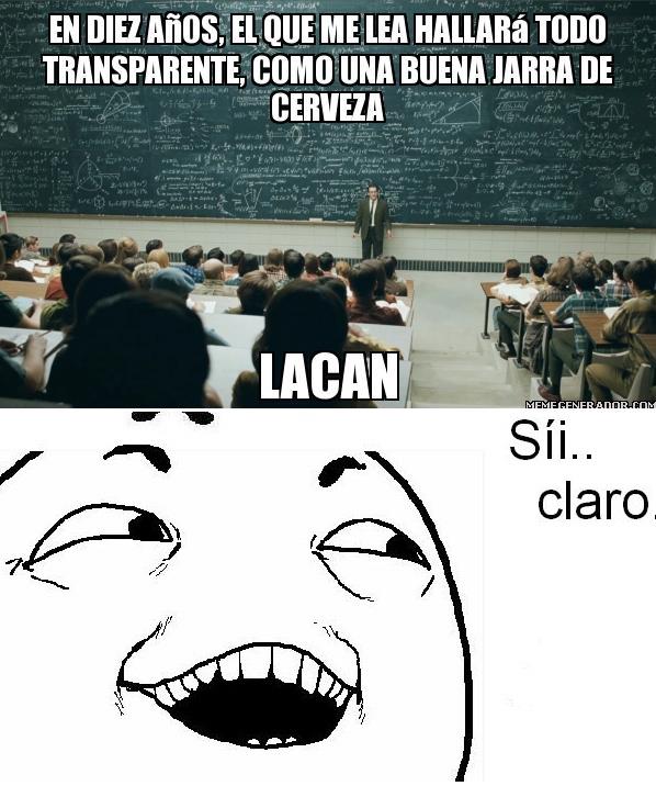 Chistes Psicológicos: Simple como Lacan.