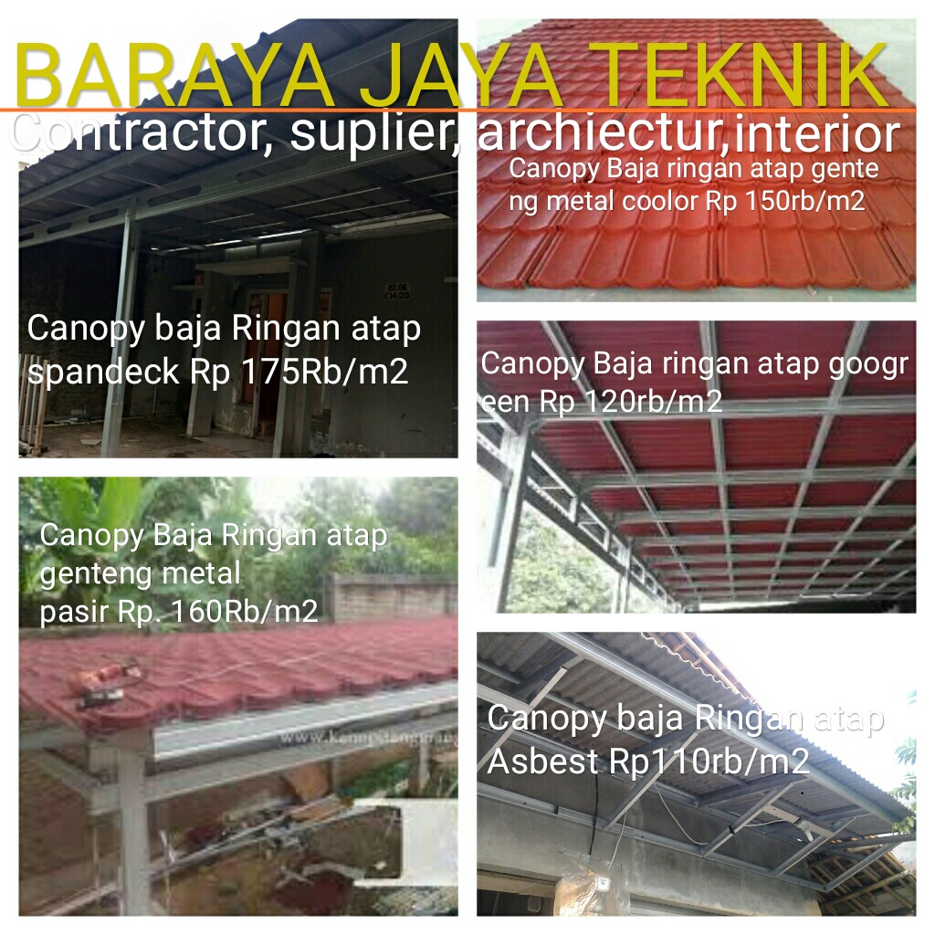 Kanopi bajaringan murah: SPESIALIS pemasangan konstruksi Rangka Atap ...