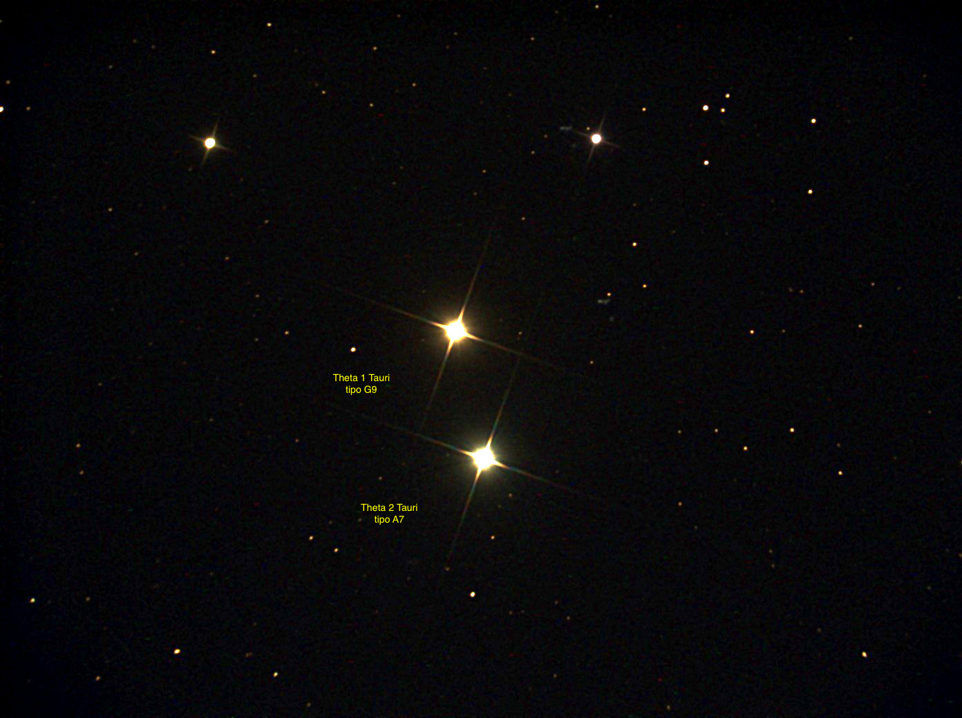 Las Hyades: Theta1 y Theta 2 Tauri