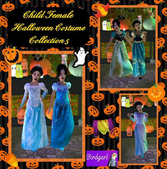 Birdgurl's Sims 2 Creations: Child Female Halloween Costume Collection 5