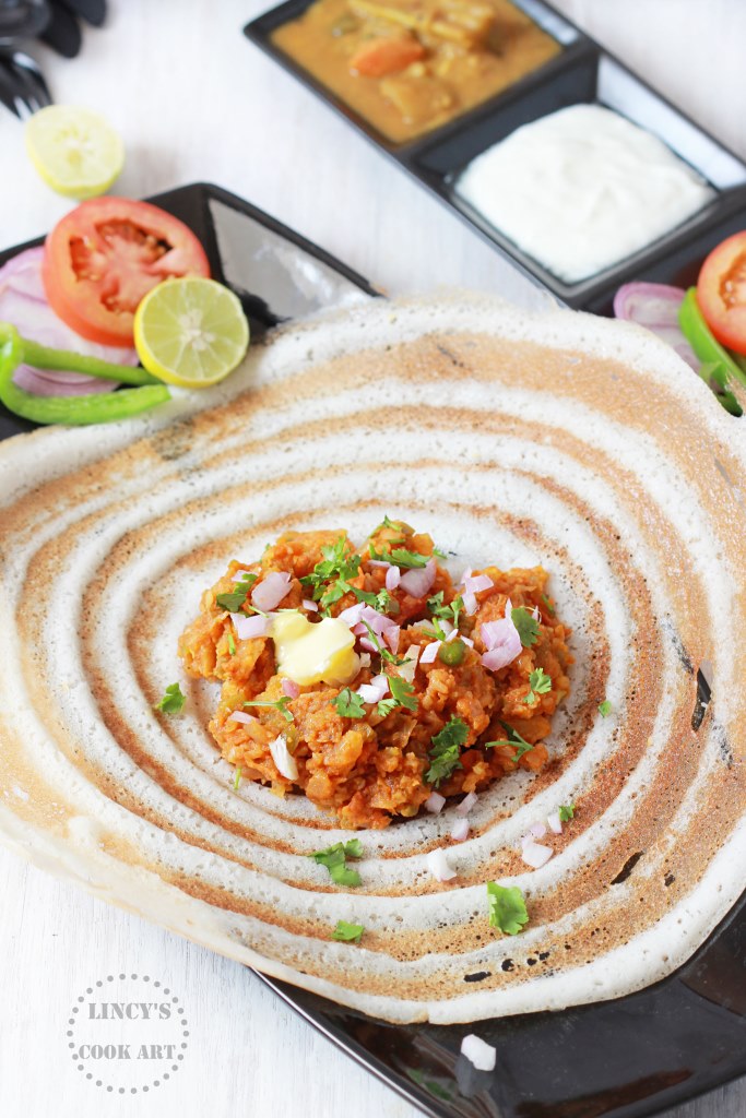 Pav Bhaji Dosa ~ Lincy's Cook Art