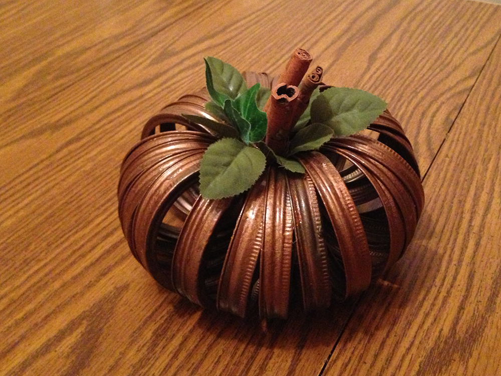 Canby 1st Ward Fantastic Friday: Canning Ring Pumpkin Craft