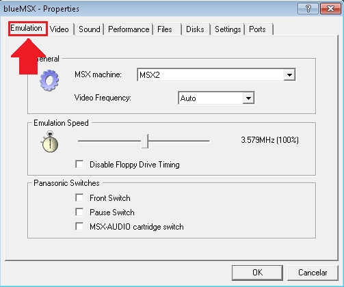 Na janela de configuração, clique na aba ‘Emulation’;