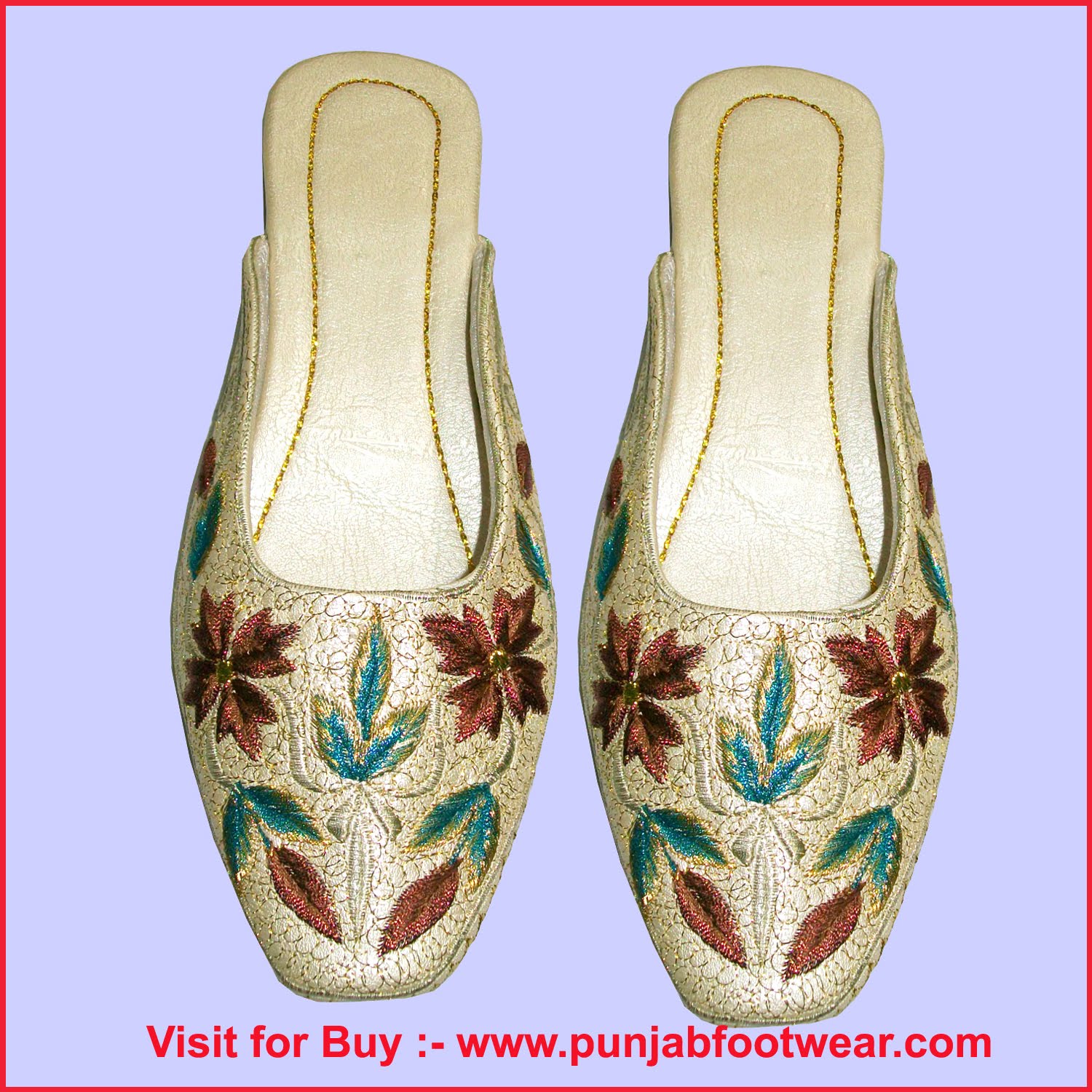 Women Beaded Shoes: Indian beaded slippers