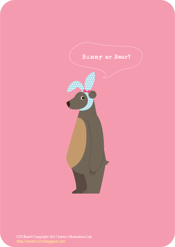 以拉實驗室＃003 可斯熊Cos Bear（自創繪本角色） | Sante's Illustration Lab