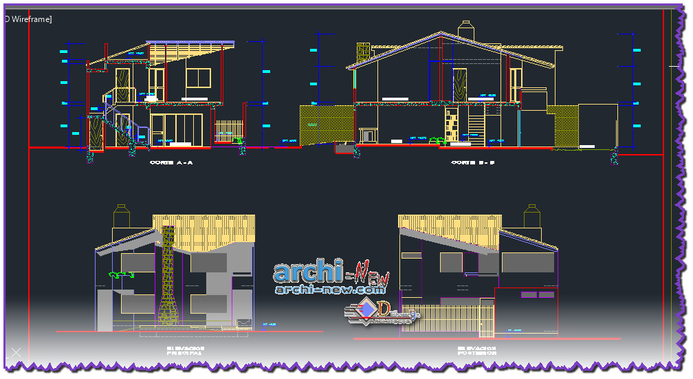 Autocad Design Frame House