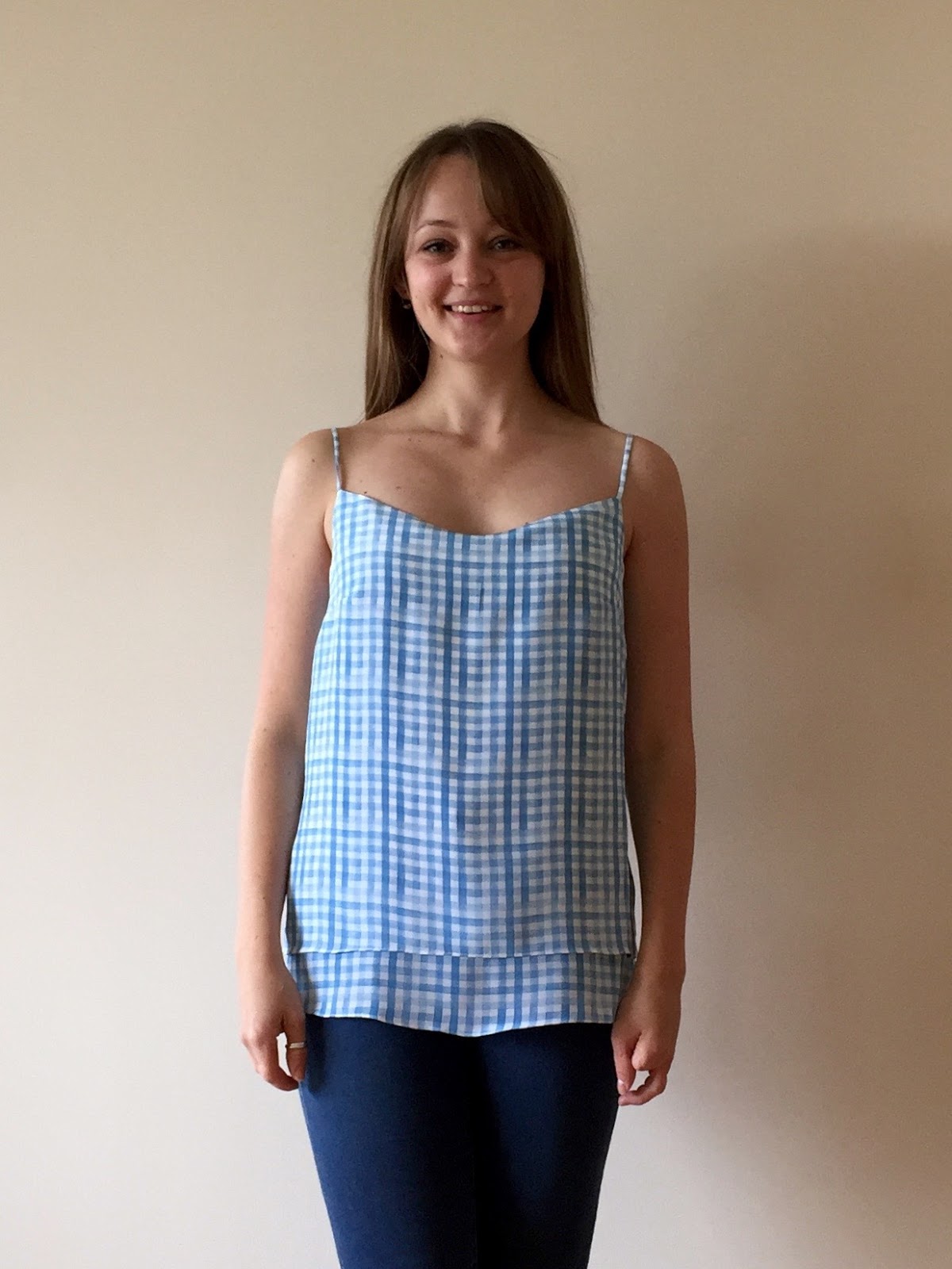 Gingham Silk Double Layer Camisole | Diary of a Chain Stitcher | Bloglovin’