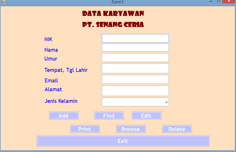 START WITH DREAM: Project Aplikasi Sederhana menggunakan Visual Studio ...