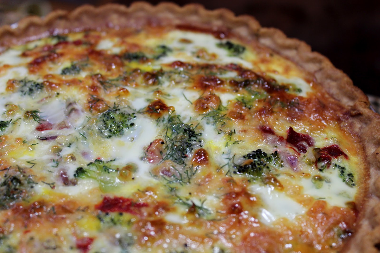 A Virtual Essence: Roasted Red Pepper & Broccoli Quiche