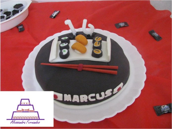 Alessandra Fernandes: Bolo temático sushi