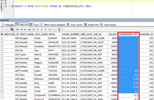 ORACLE : DATABASE قاعدة بيانات Base de données: Understand Nulls values ...