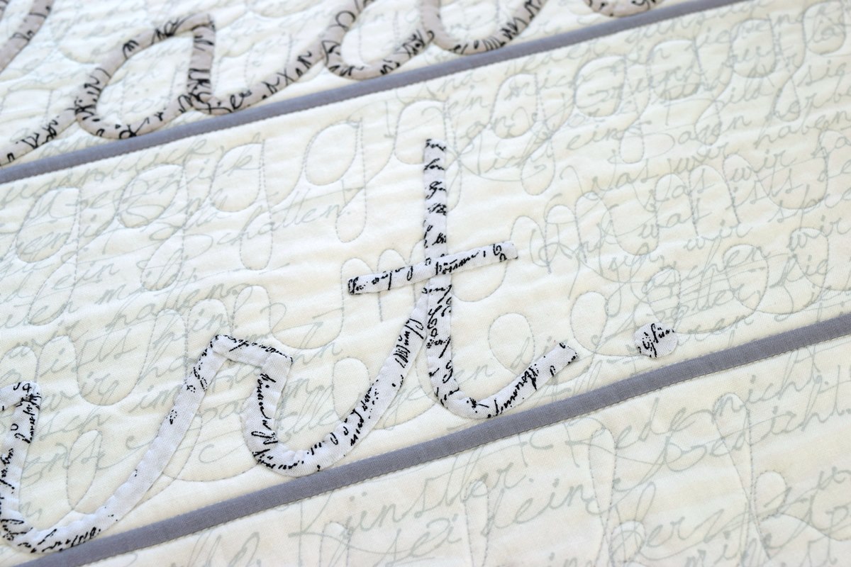 Quilted Blooms: Cursive is a Fading Art
