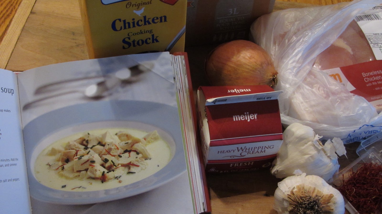 Tracy's Living Cookbook: Cream of Chicken and Saffron Soup