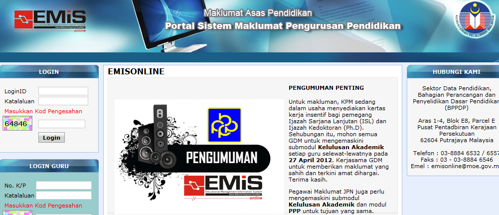 kssronline.net - KSSR, DSKP, UPSR, LINUS: Portal EMIS Online | Sistem ...