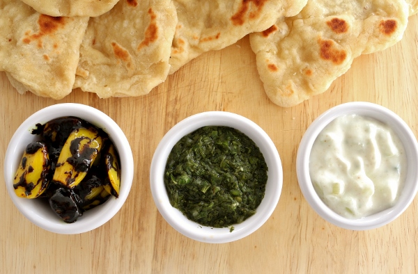 Mission: Food: Homemade Naan & Sanaa Dipping Sauces