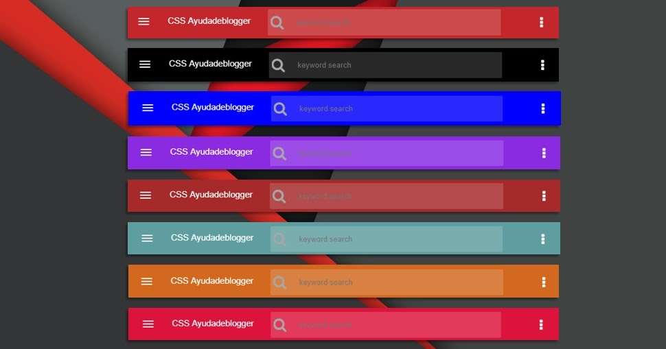 Mega menú Material Design