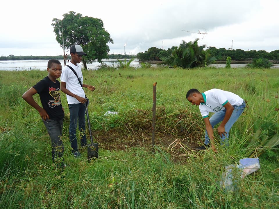 Eco club tree planting exercise in finima market road bonny island ...