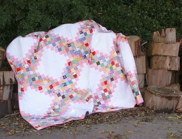 The FINISHED Scrappy Irish Chain Quilt + FREE Downloadable Pattern!