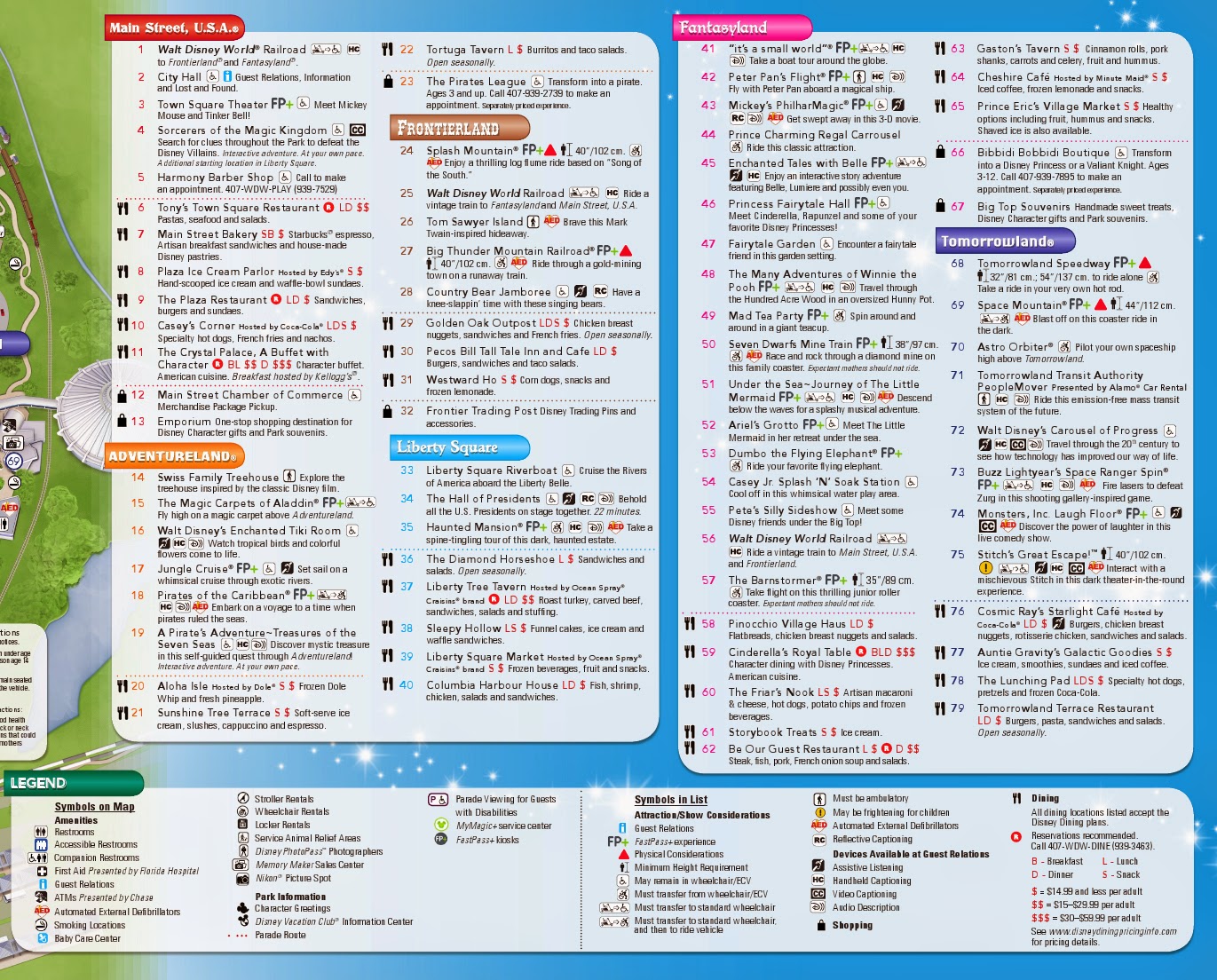 Filmic Light - Snow White Archive: First Park Map Featuring the Mine Train