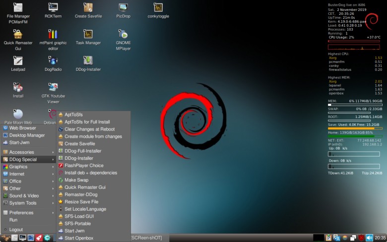 超軽量Linux：DebianベースのBusterDogがバージョンアップ！-軽量Linux,Debian,BusterDog,脱 ...