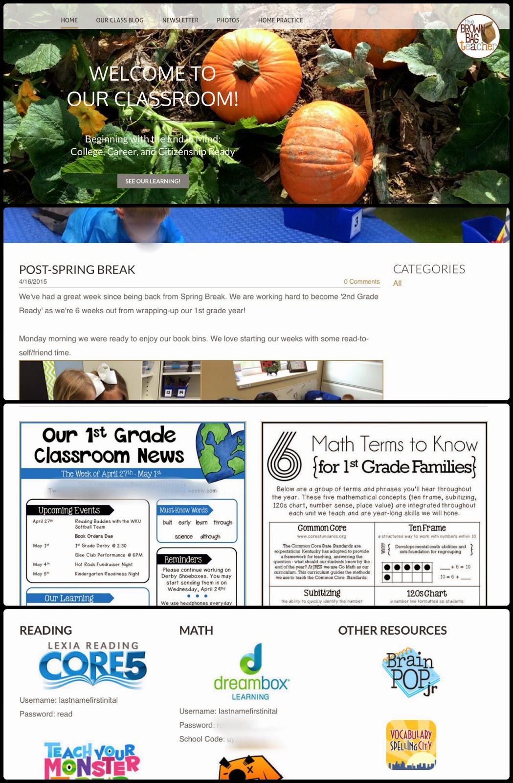 Parent Communication: 1st Grade - The Brown Bag Teacher