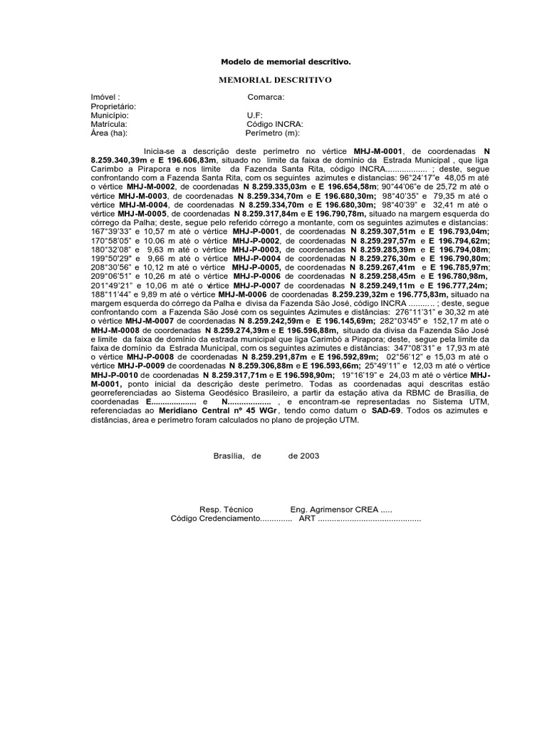 modelo de memorial - wood scribd braxin