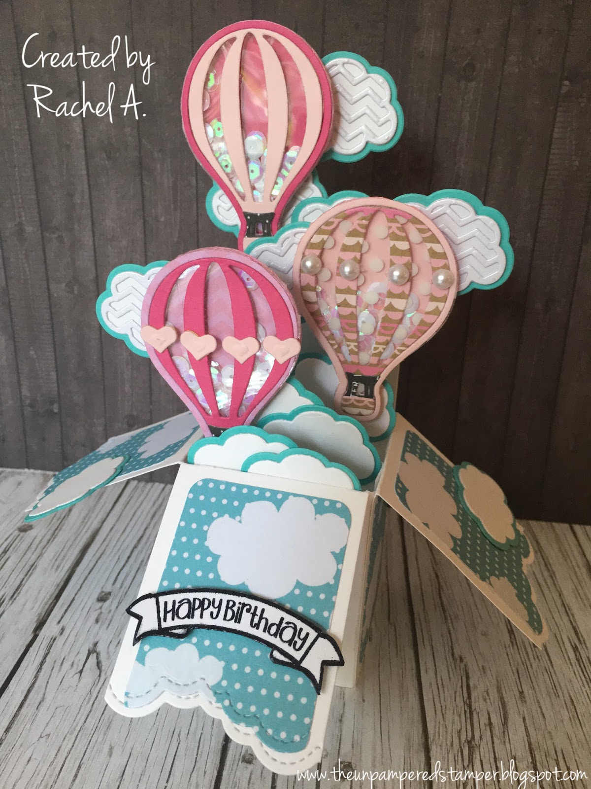 The Unpampered Stamper: Shaker Balloon Box Card
