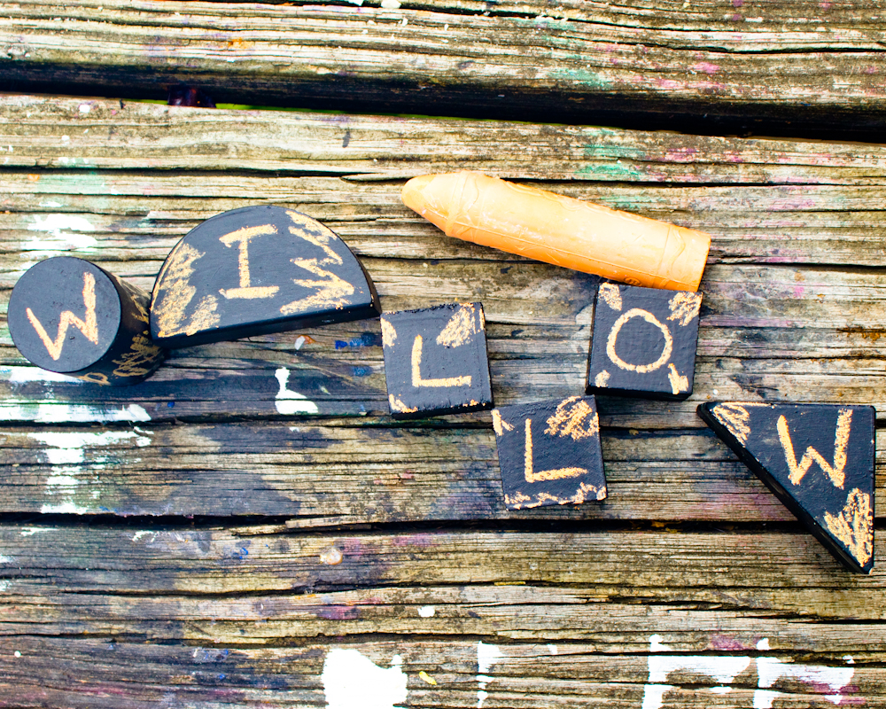 Craft Knife: Chalkboard Building Blocks