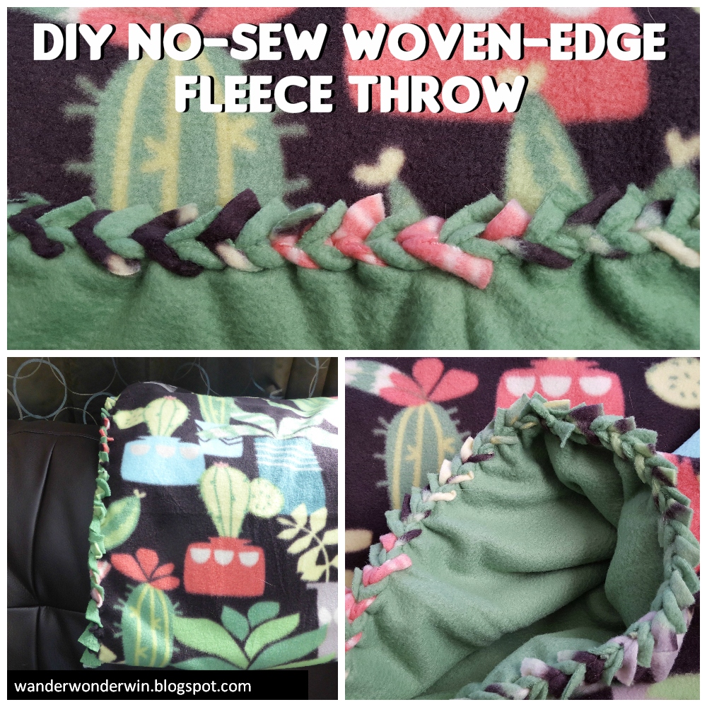 Wander. Wonder. Win.: Wander: DIY No-Sew Woven-Edge Fleece Throw