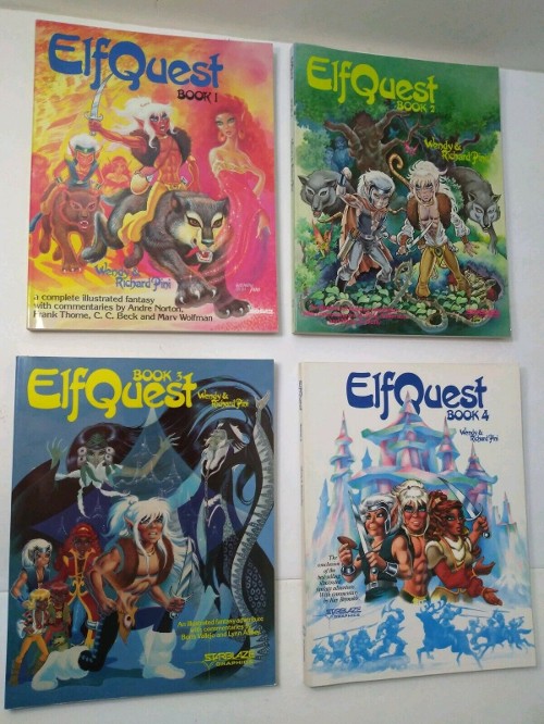 ELFQUEST BOOK 1 2 3 4 Complete Set 1-4 ALL VG STARBLAZE 1981