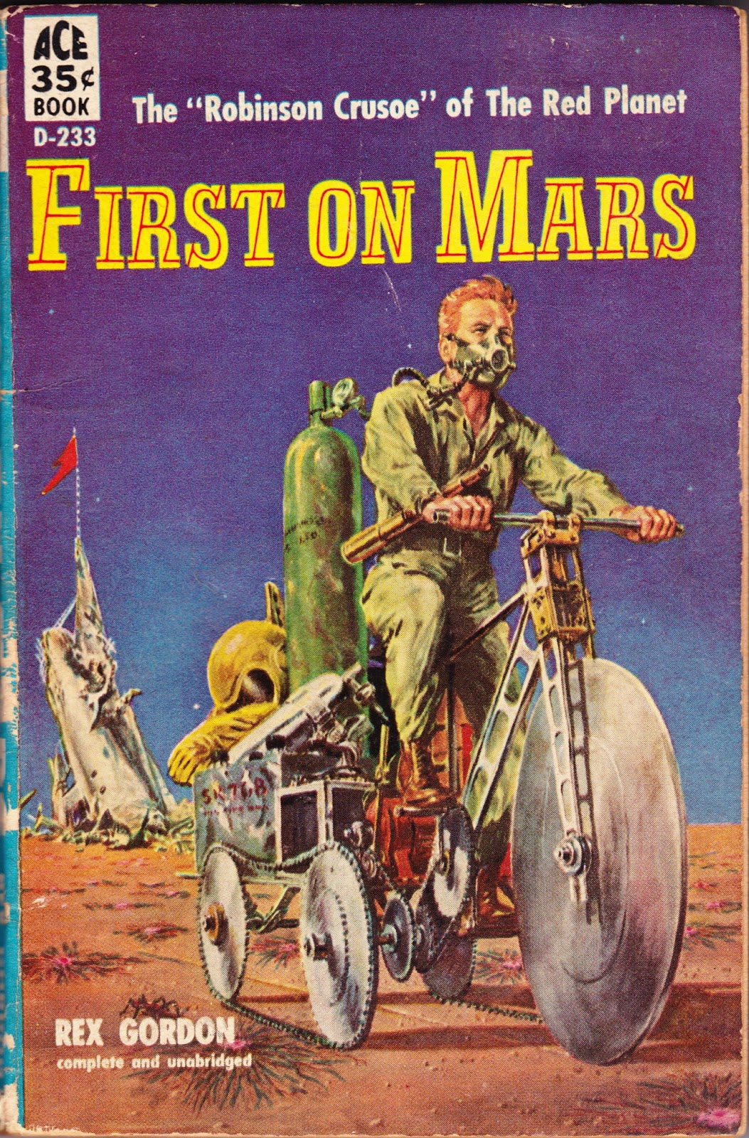 Papergreat: Book cover: "First on Mars" by Rex Gordon