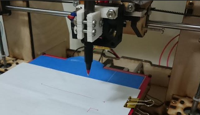 Blog of Wei-Hsiung Huang: Turning 3D printer into pen plotter