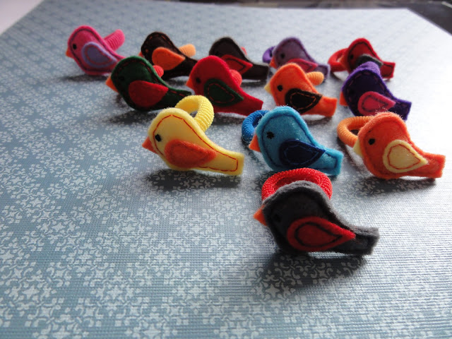 cositas lindas: PAJARITOS DE FIELTRO PARA EL PELO
