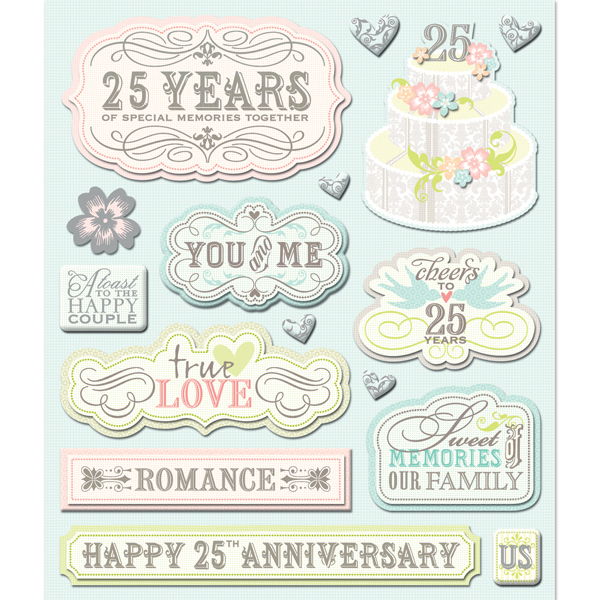 Scrapbook Bazaar: NEW - Wedding Anniversary Stickers