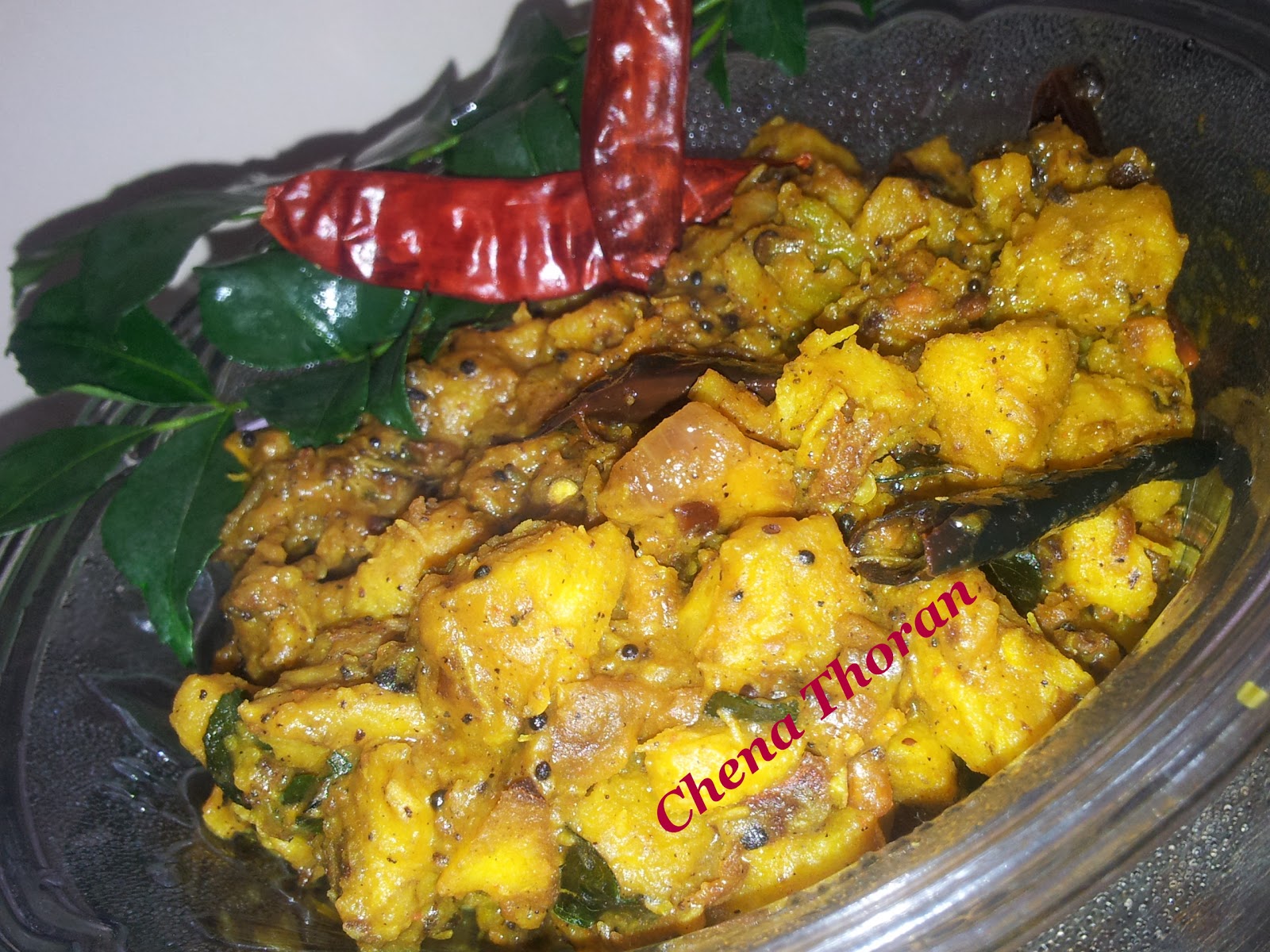 A Bowl Of Curry: Chena (Elephant yam)Thoran