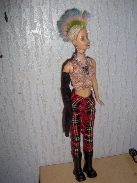 Herbie's World of Kitsch & Toys: Ooak Punk Barbie...Still a work in ...