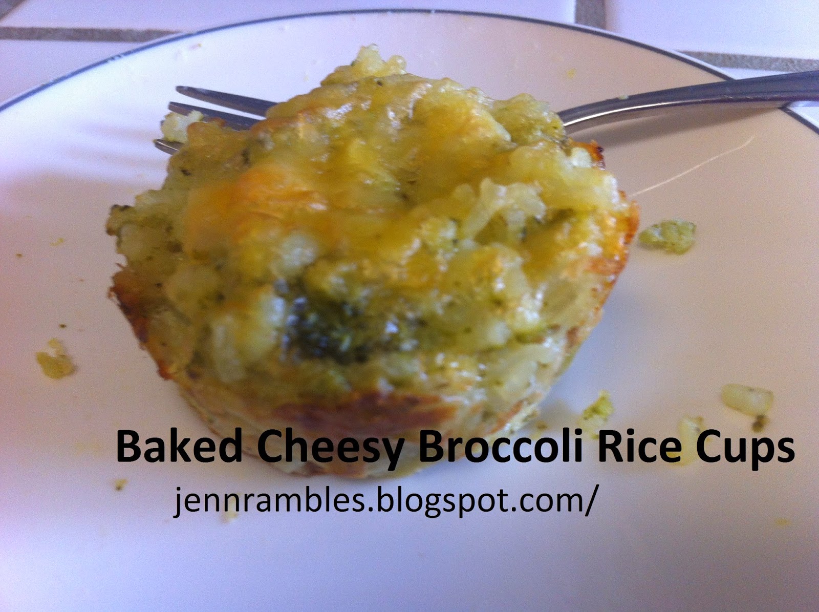 J. Loves to Ramble: Baked Cheesy Broccoli Rice Cups