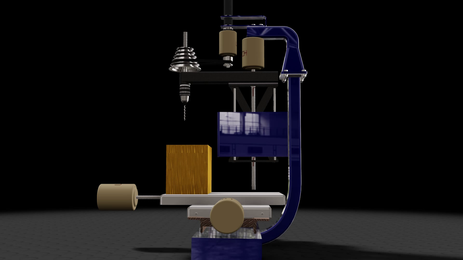 DRILLING MACHINE WITH SLIDING WORK TABLE