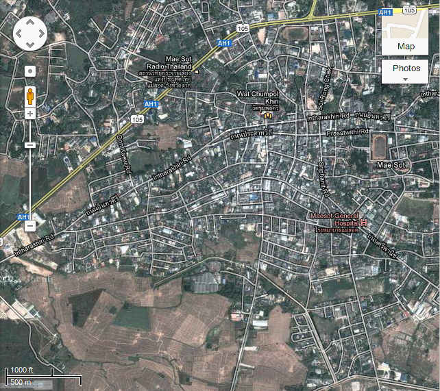 Mae Sot: maps