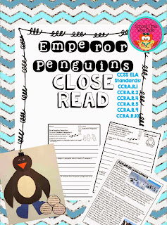School Time Wise Owls: Emperor Penguins: Close Read