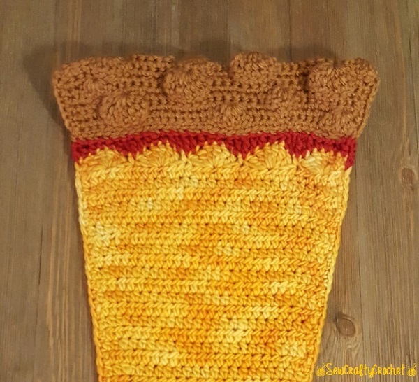 Crochet Pepperoni Pizza Scarf - Sew Crafty Crochet