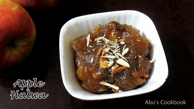 Apple halwa recipe | Apple ka halwa | Indian apple pudding - Abu's Cookbook