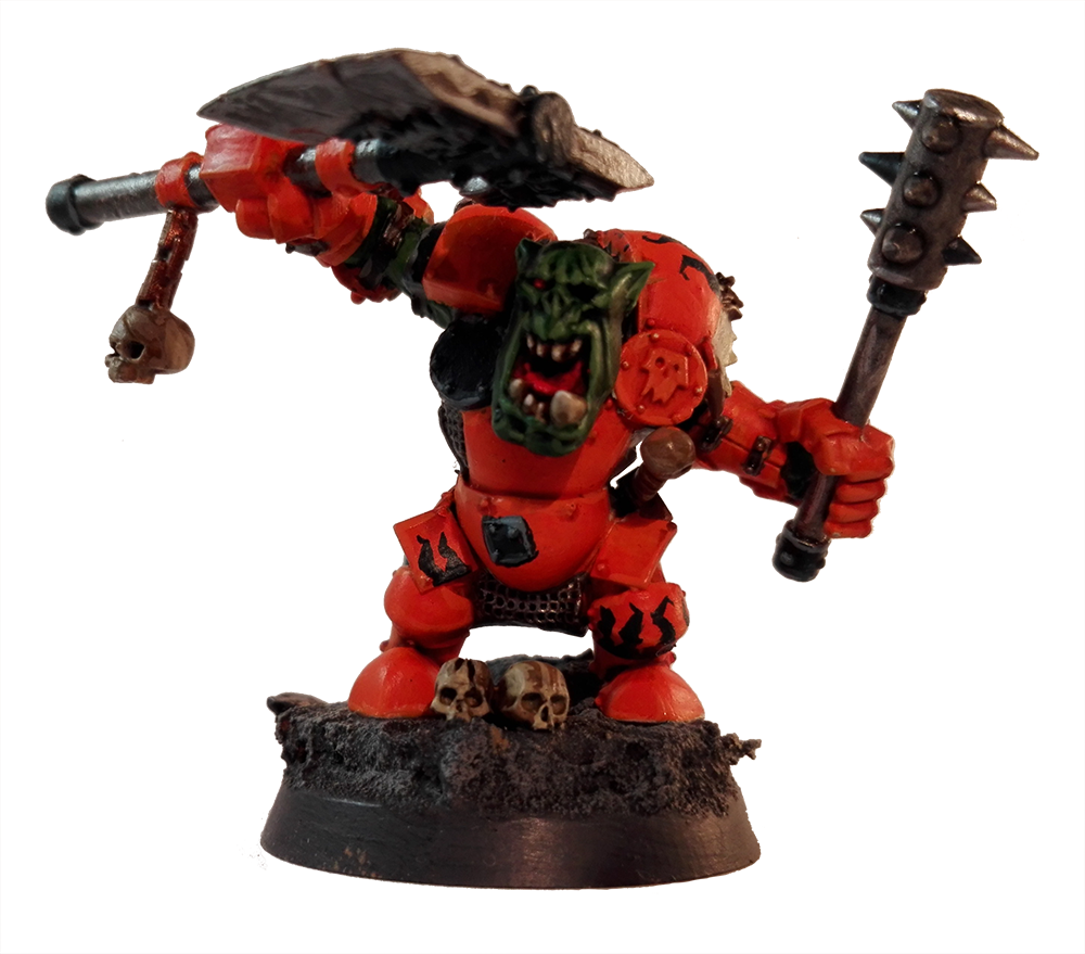 Gnoll Wargame: Ironjawz Ardboyz unit with Big Choppas