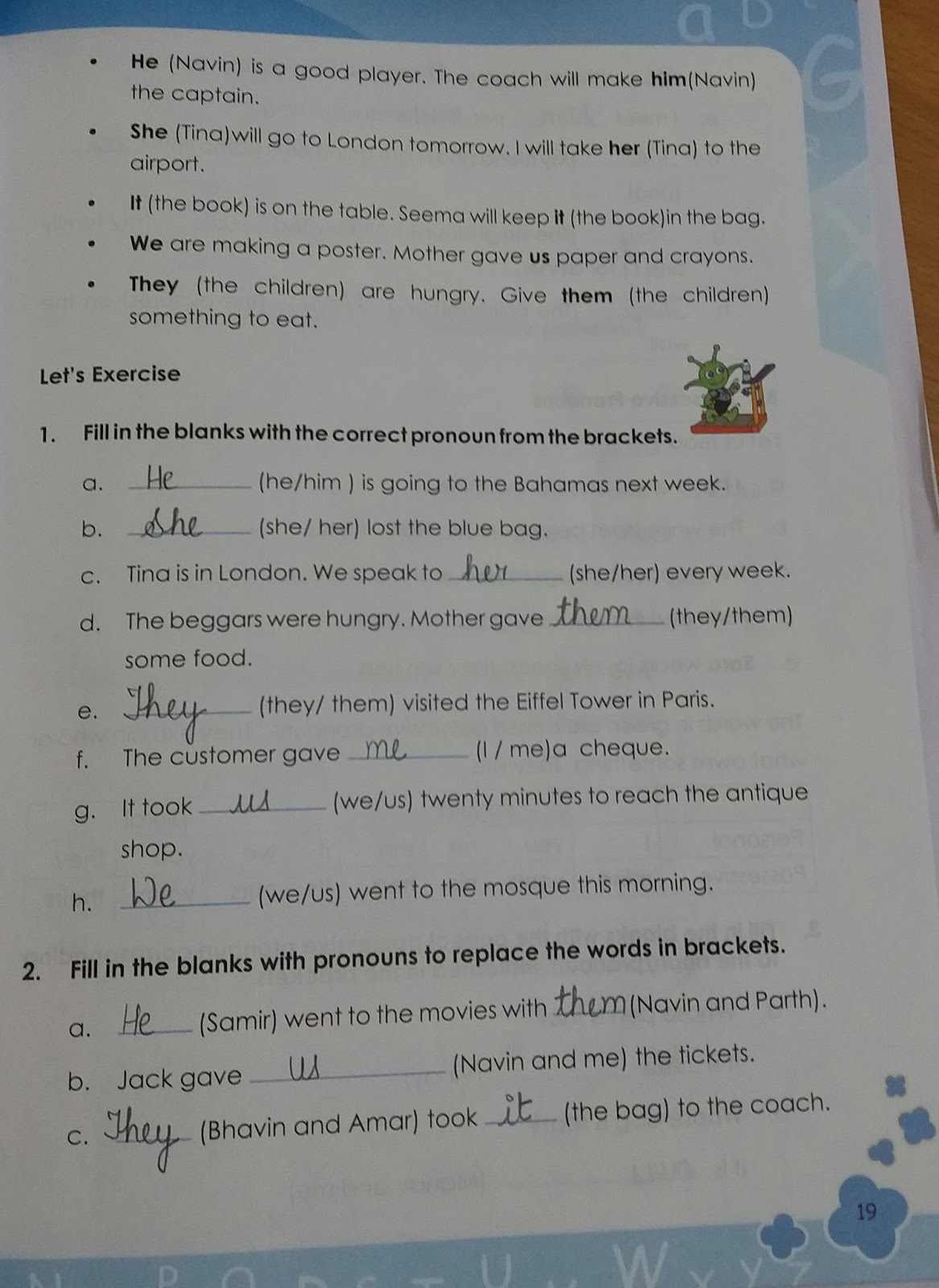 Grade 3, English, Grammar: Pronouns