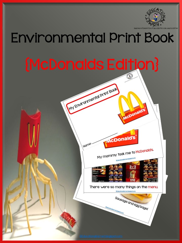 Educational Kismet : Environmental Print Mini Book {McDonalds}